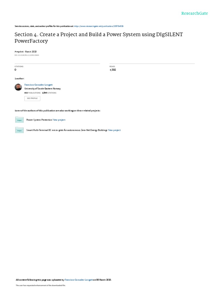 Section 4. Create A Project and Build A Power System Using Digsilent Powerfactory | PDF | Power ...