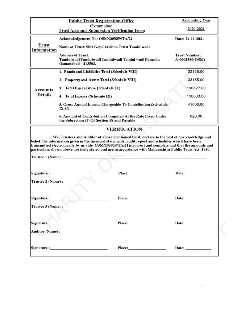 Public Trust Registration Office: Trust Accounts Submission ...