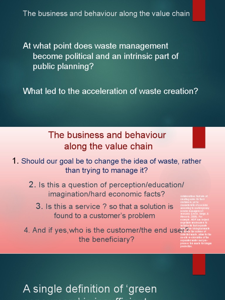 Waste Business and Behaviour | PDF | Behavior | Recycling