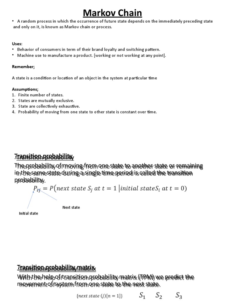 Markov Chain | PDF | Markov Chain | Mathematics