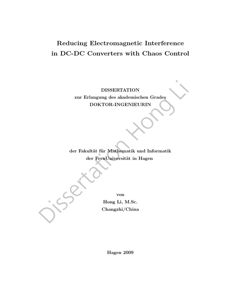 Dissertation Hong Li | PDF