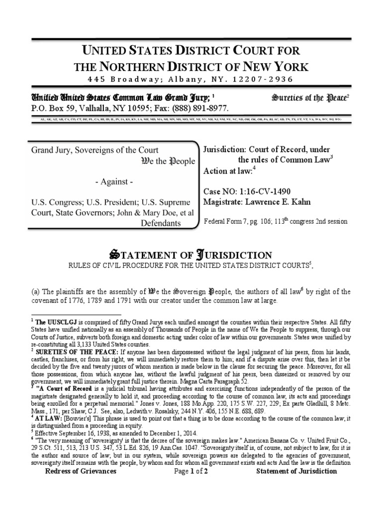 1004 Statement of Jurisdiction | PDF | Common Law | Public Law