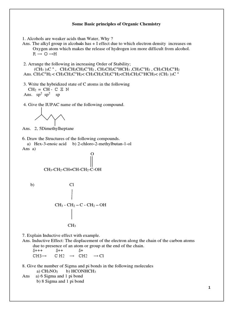 Basic Principles of Organic Chemistry: An Overview of Fundamental ...
