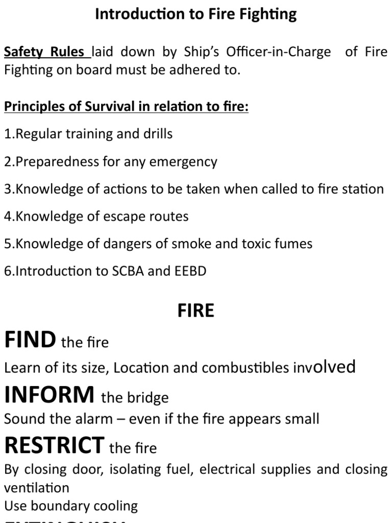 Introduction to Shipboard Fire Safety: Principles, Hazards, and ...