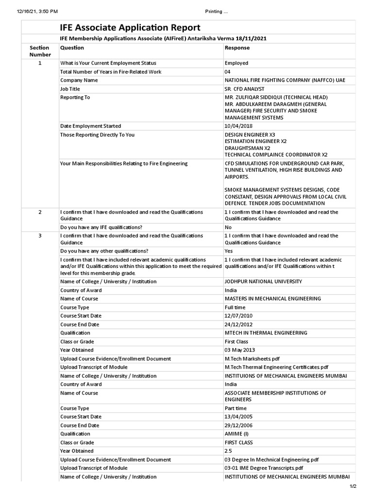 Ife Sample Ipd Report | PDF | Diploma | Engineering