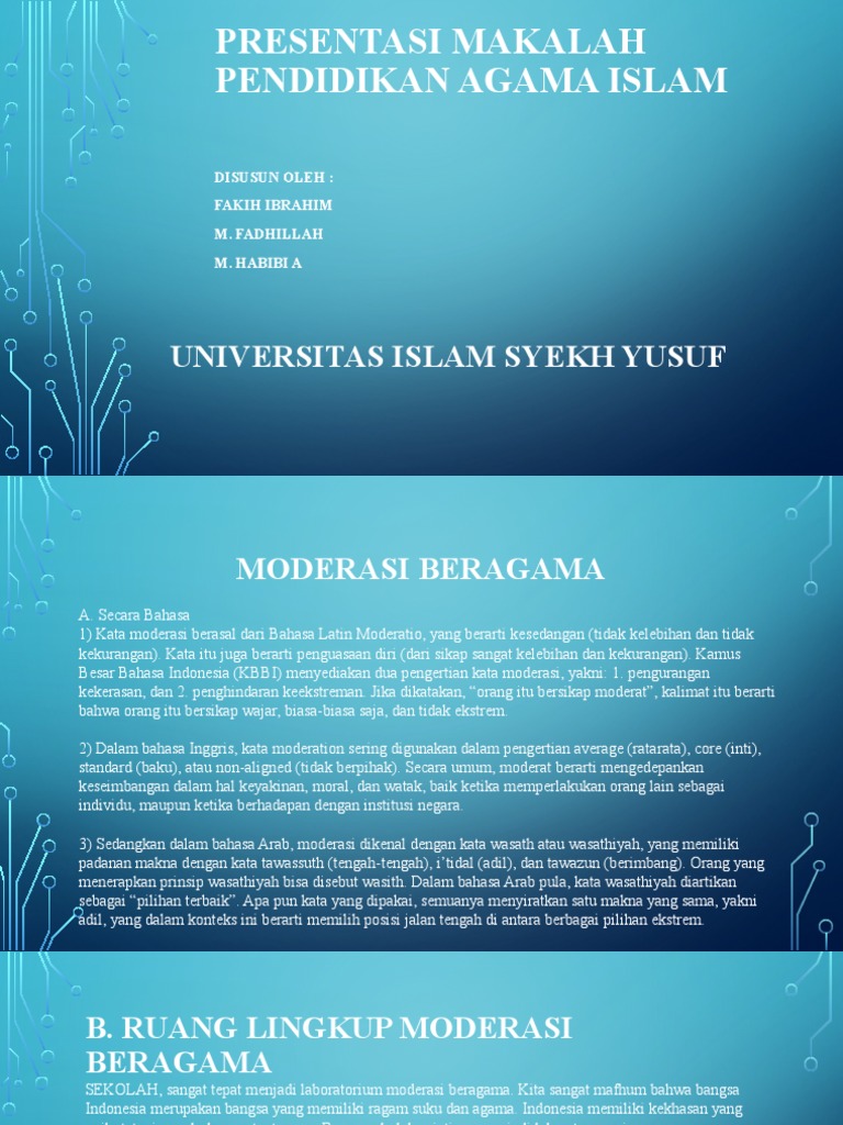Ruang Lingkup Moderasi Beragama | PDF