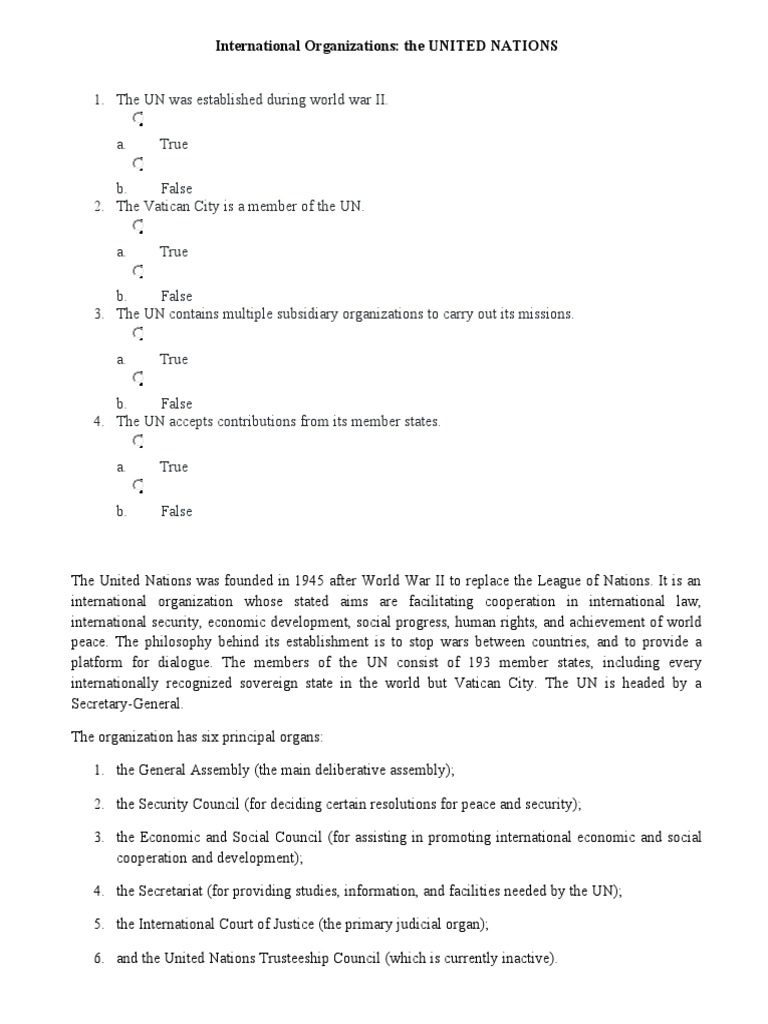 International Organizations | PDF | World Politics | United Nations