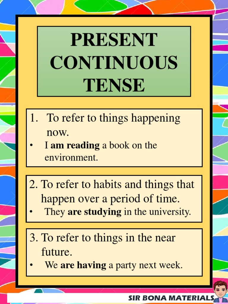 Present Continuous Tense | PDF