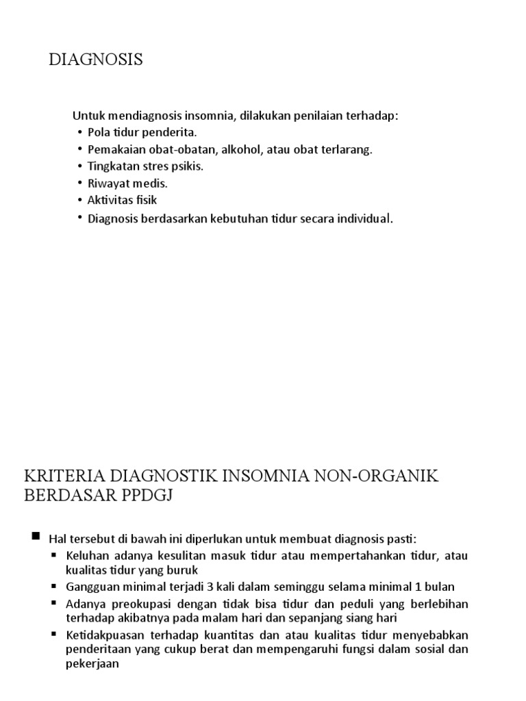 Insomnia (Diagnosis, Talak, Prognosis | PDF | Pengembangan Diri ...