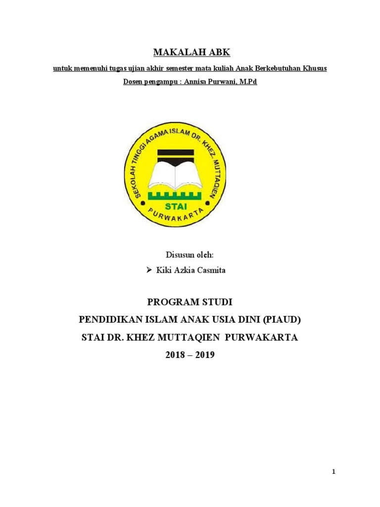 Uas ABK Kiki Azkia | PDF | Sains & Matematika