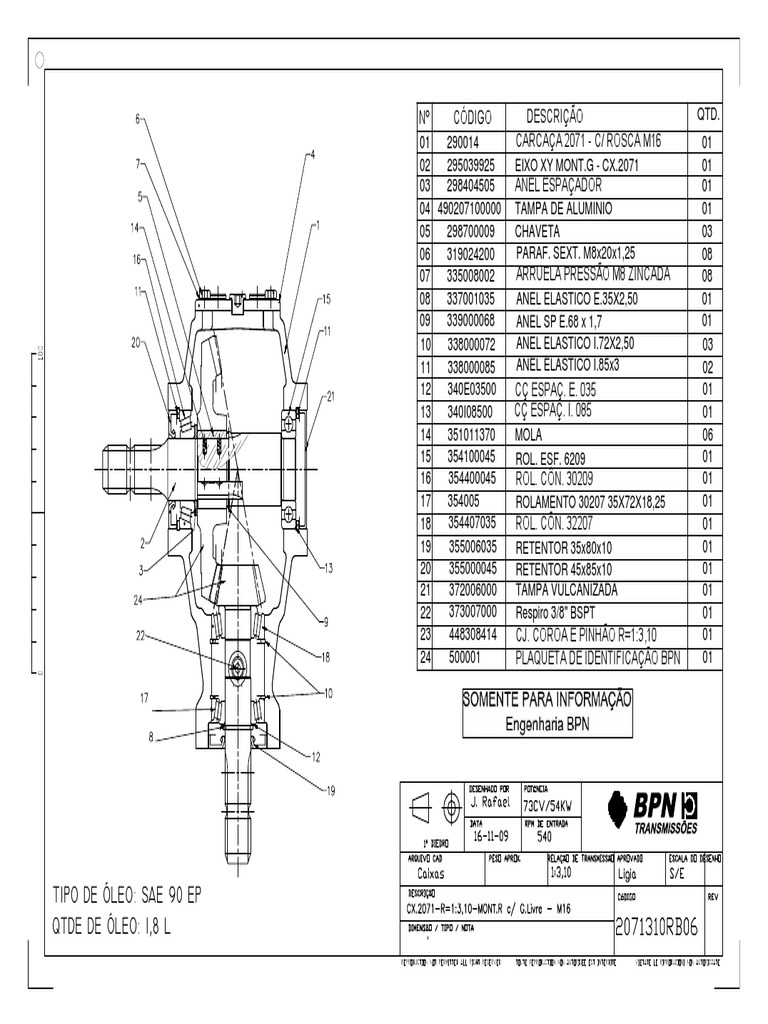 2071310RB06 Explodido Lista | PDF