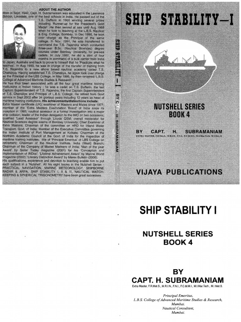 Book 4 - Ship Stability-I | PDF | Buoyancy | Mass