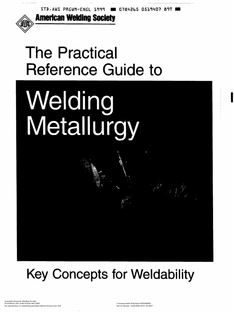 Aws Practicle Reference Guide For Welding Metallurgy-1999 | Download ...