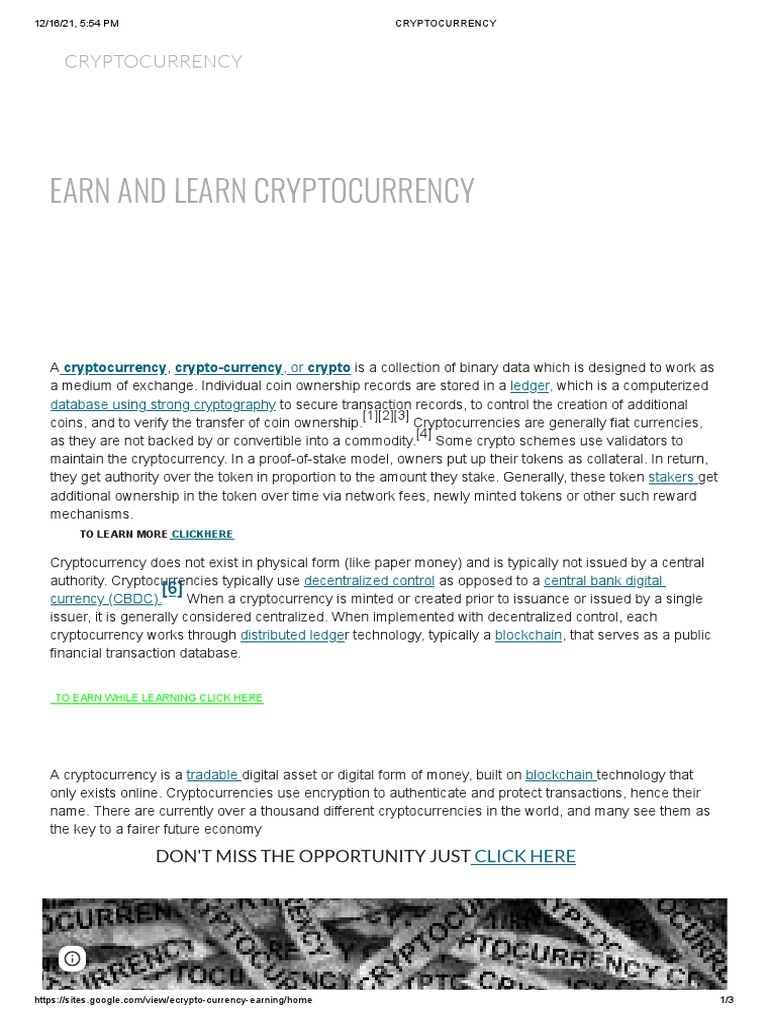 Crypto Currency | PDF | Cryptocurrency | Market (Economics)