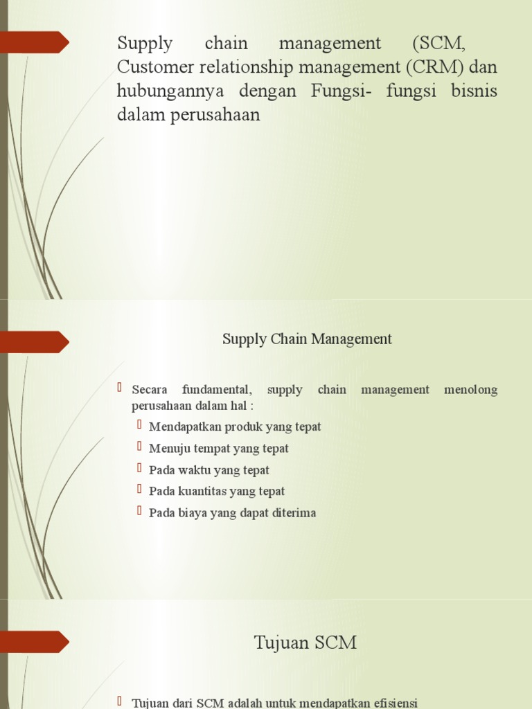 SCM Dan CRM | PDF | Bisnis