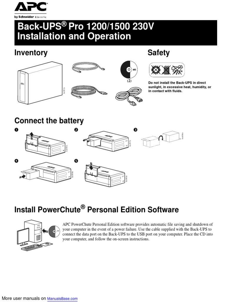 Apc Back-Ups Pro 1200 - 1500 | PDF | Backup | Ac Power Plugs And Sockets