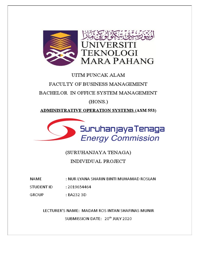 Asm553 Asgn3 Lyana 2019654464 PDF | PDF | Lighting | Employment