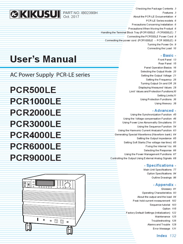 Kikusui PCR - LE Series | PDF