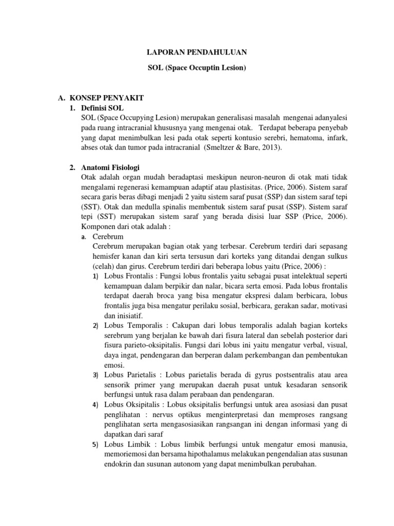 LP Sol Space Occupying Lesion | PDF | Sains & Matematika