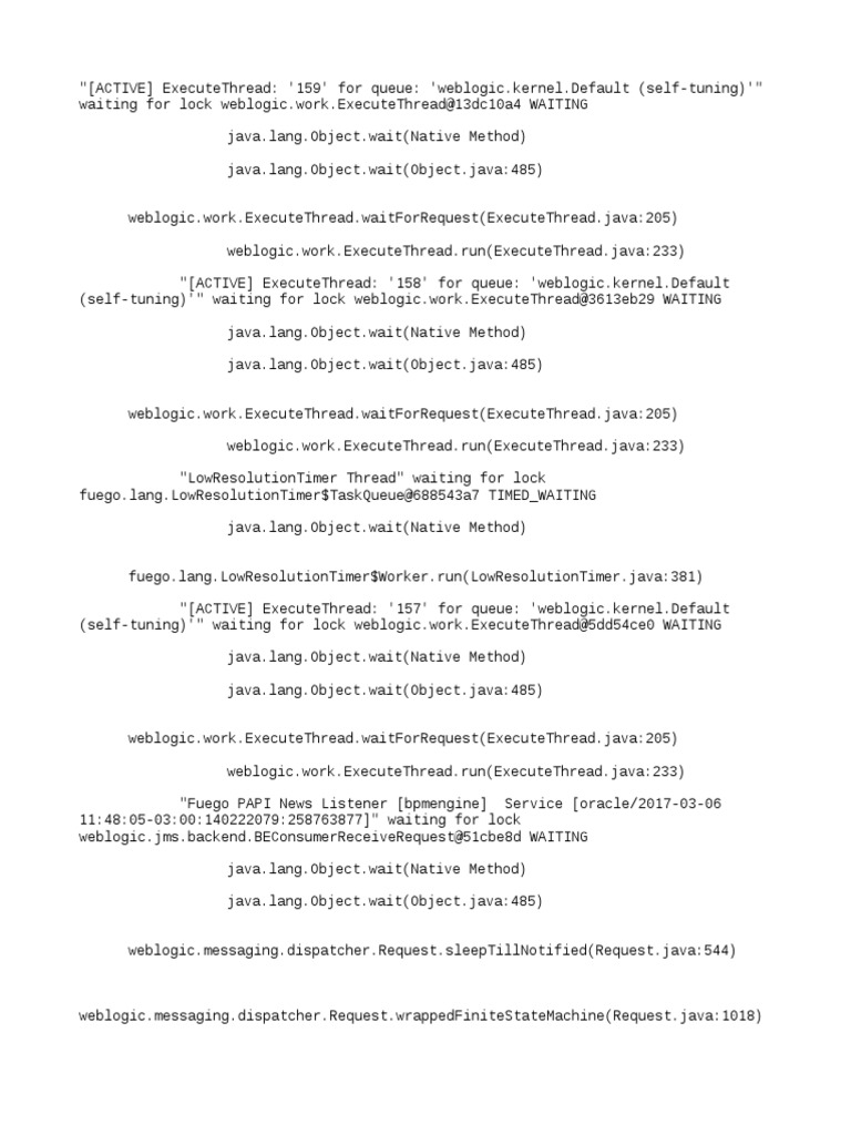 Hogging Threads Bpm Prod Pdf Java Programming Language Thread Computing