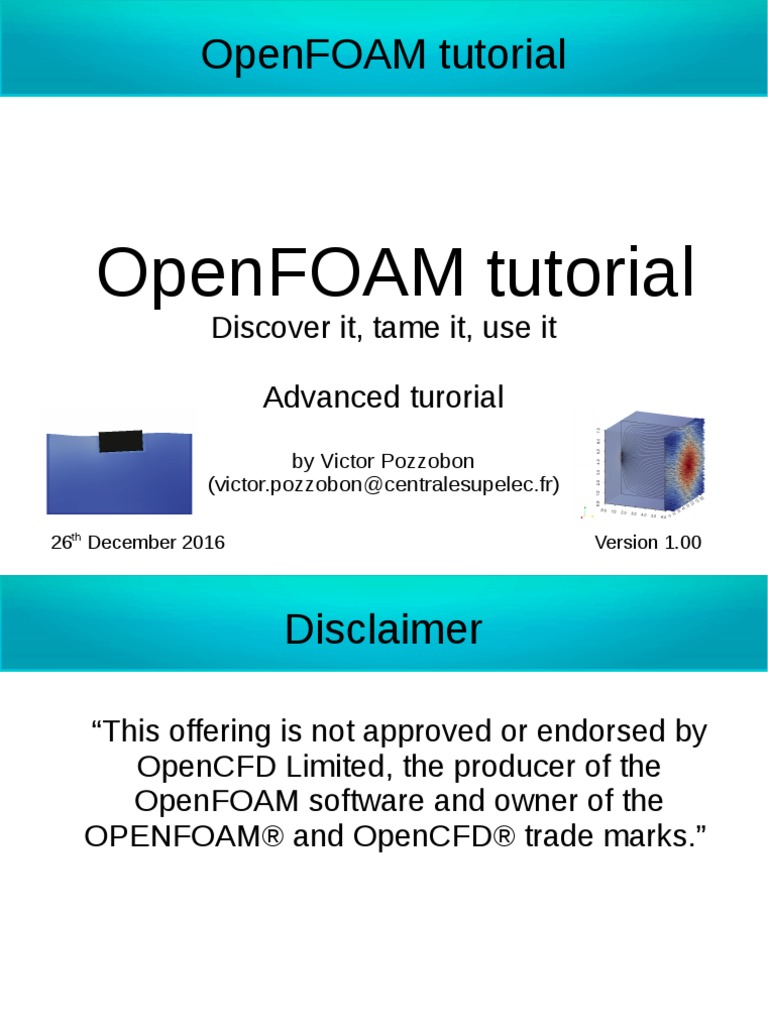 Formation OpenFOAM Advanced 100 | PDF | Turbulence | Fluid Dynamics