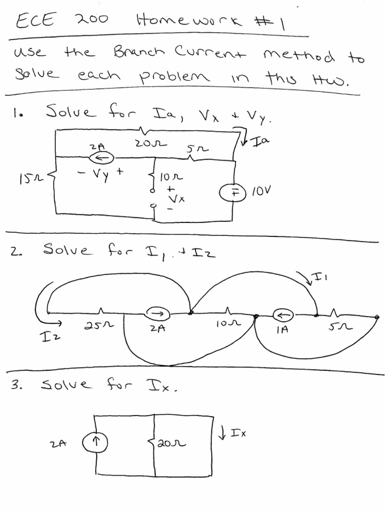 ECE 200 Homework 1 | PDF