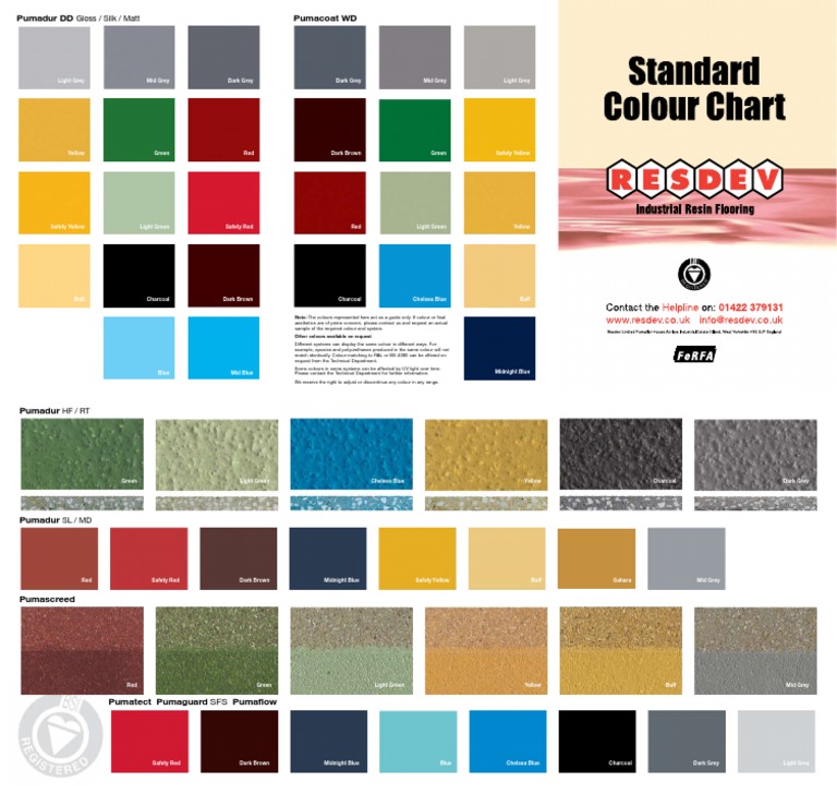 Pumadur Paint Colour Guide | PDF | Color | Graphic Design