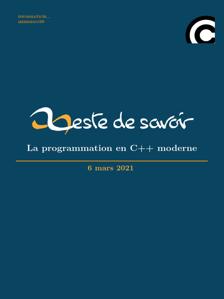Guide du C++ Moderne pour Débutants | PDF | Programmation informatique ...