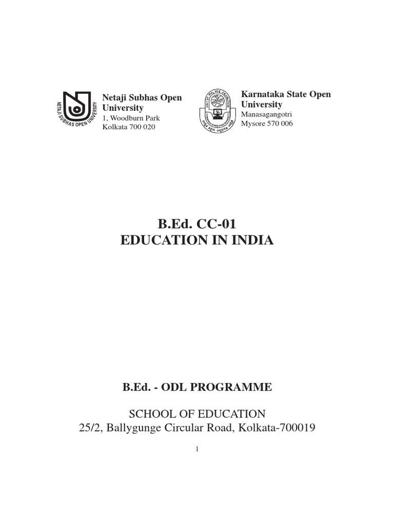 Education in India (For EDU 101 and 202) | PDF | Self Actualization | Learning