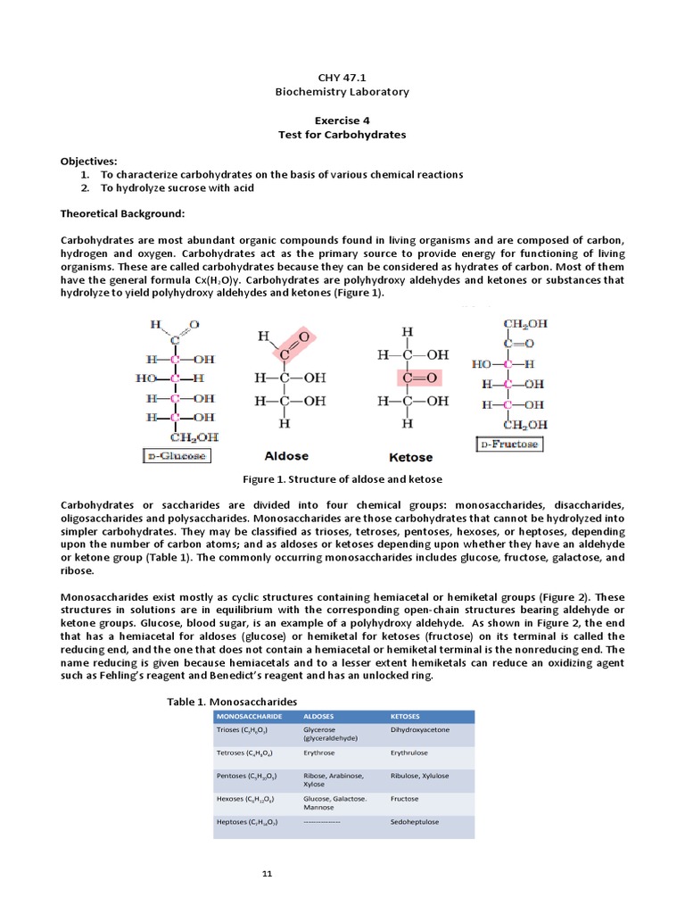 Test For Carbs | PDF | Carbohydrates | Chemical Substances