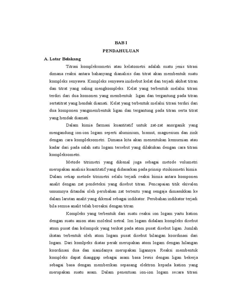 Laporan 6 Kompleksometri (Kaf) | PDF