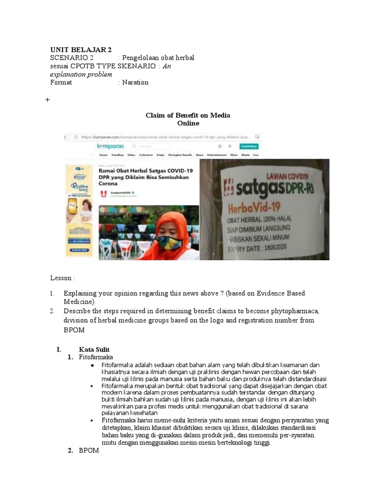 Tutor Blok Herbal Skenario 2 | PDF