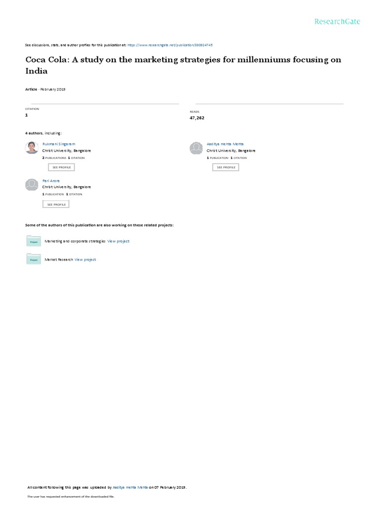 CocaCola Case Study | PDF | The Coca Cola Company | Brand