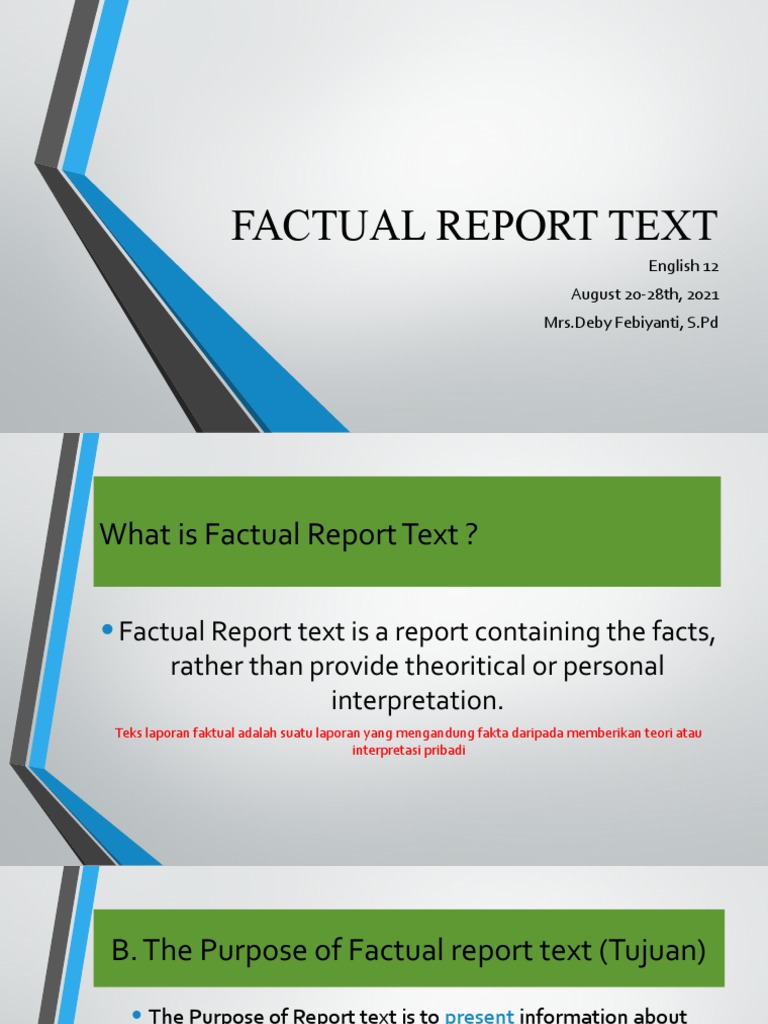 Factual Report Text | PDF