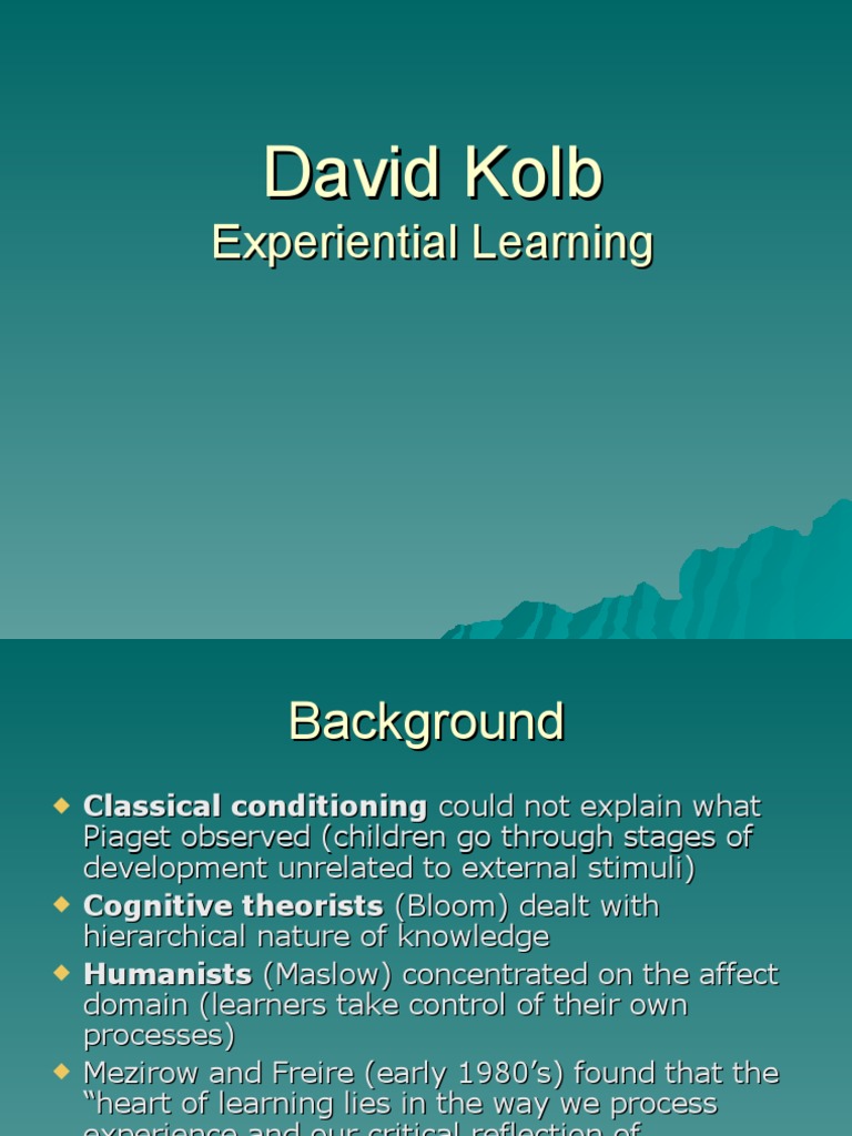 David Kolb Learning Style | PDF