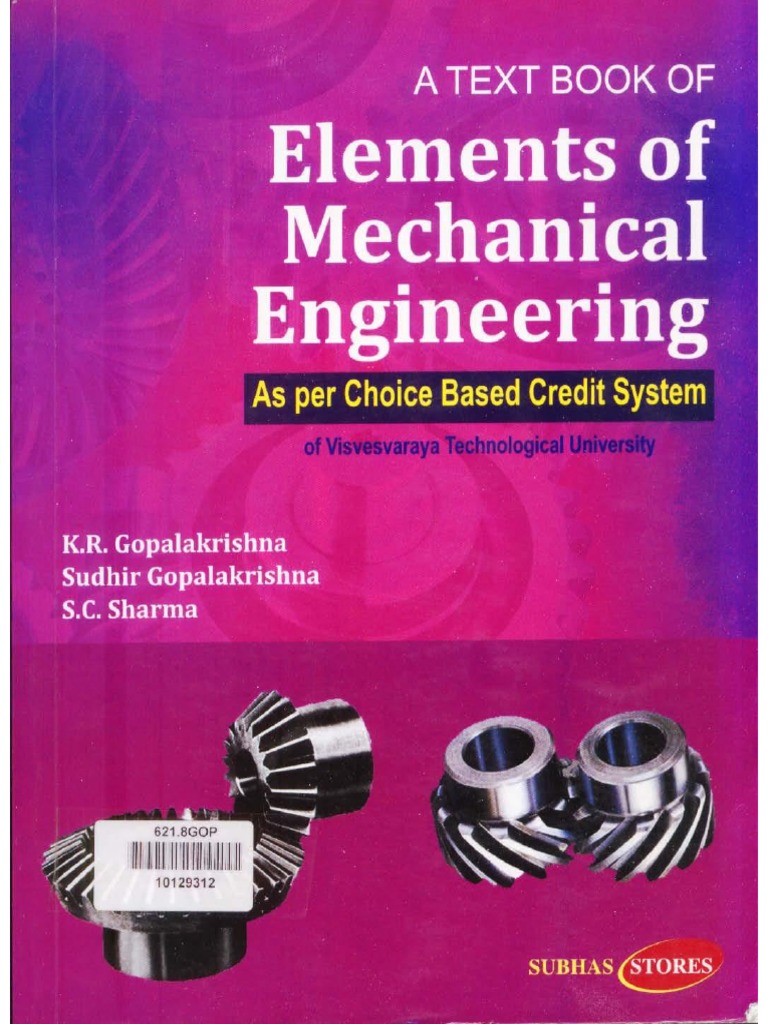 Elements of Mechanical Engineering by K.R. Gopalkrishna | PDF