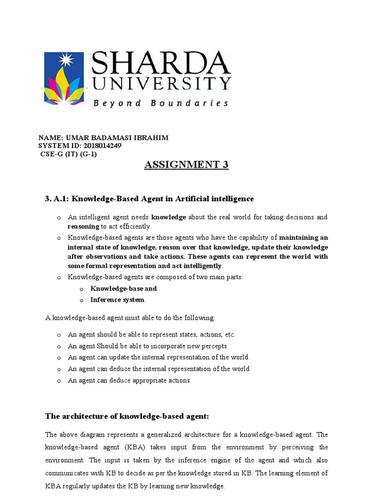 AI Knowledge-Based Agents | PDF | First Order Logic | Logic