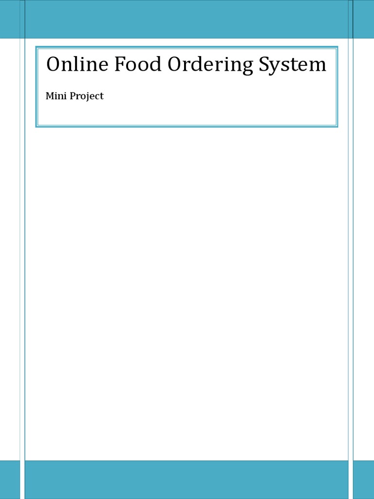 Online Food Ordering System | PDF | My Sql | Php