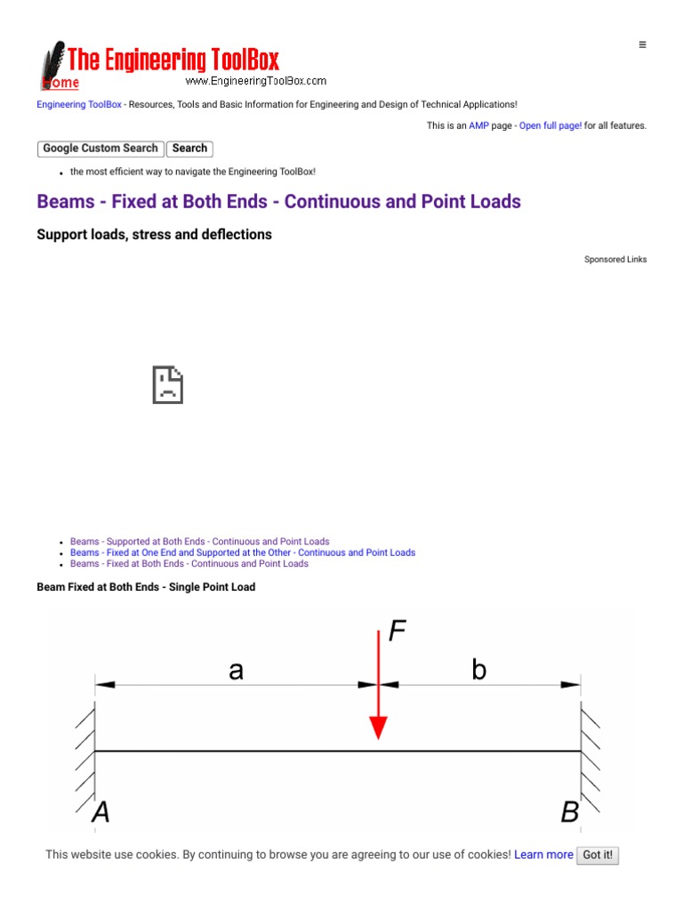 Beams - Fixed at Both Ends - Continuous and Point Loads | PDF | Beam ...