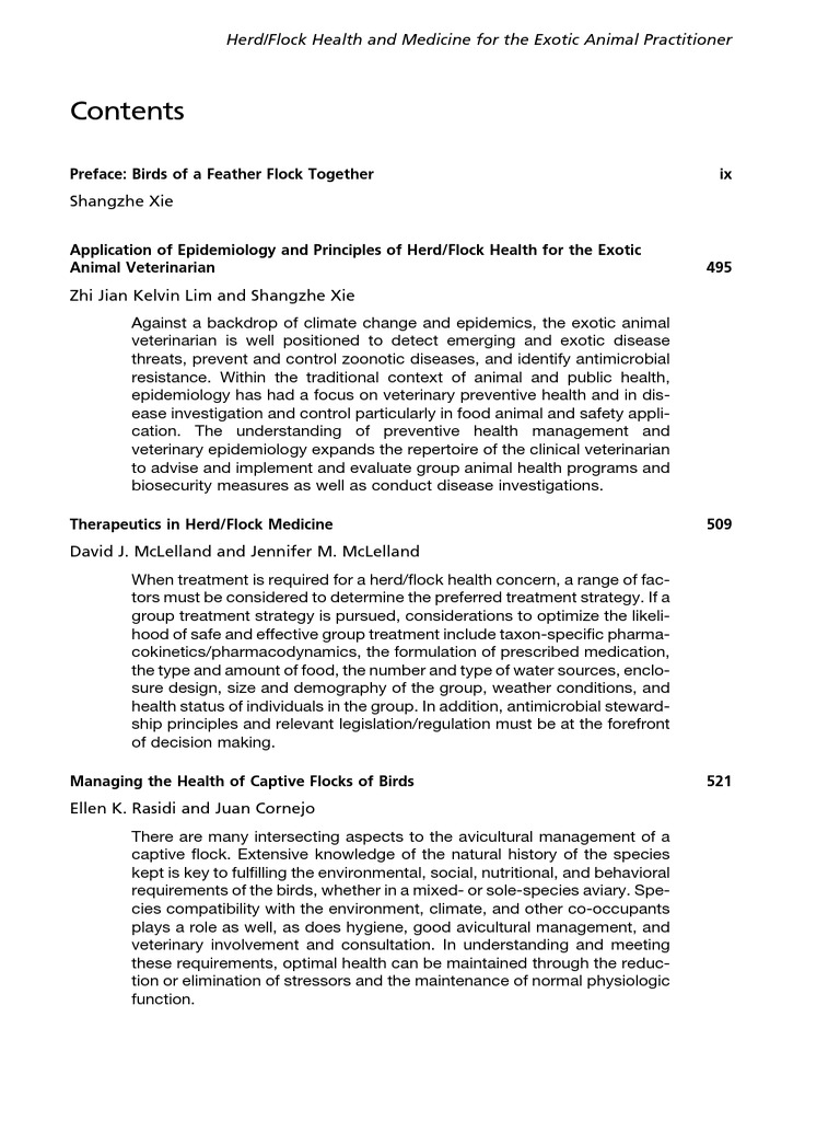 Preface: Birds of A Feather Flock Together Ix | PDF | Epidemiology ...