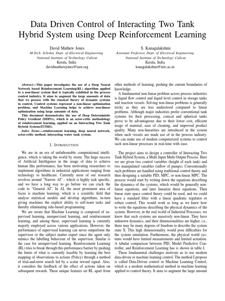 IEEE Conference | PDF | Machine Learning | Control Theory