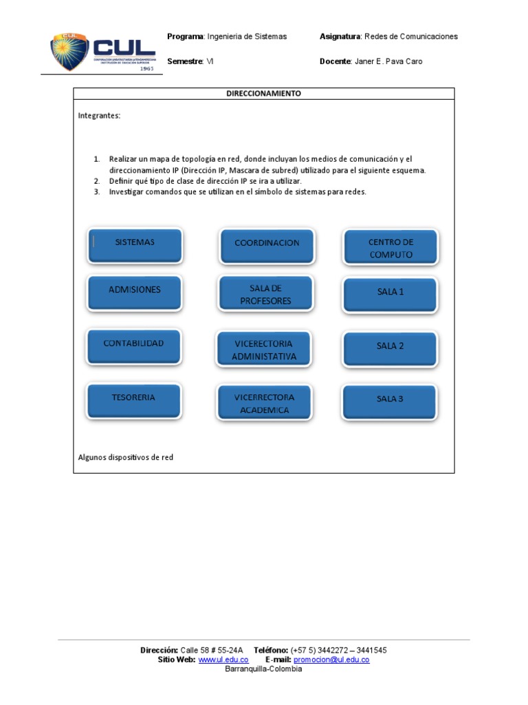 Taller Esquema de Direccionamiento IP | PDF