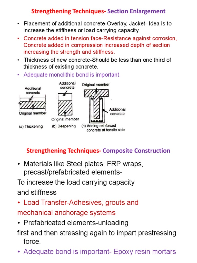 Strengthening Techniques-: Section Enlargement | PDF