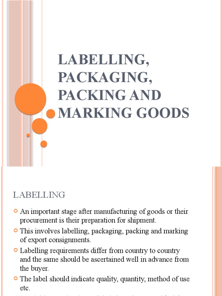 Export Packaging and Marking Guidelines | PDF | Packaging And Labeling ...