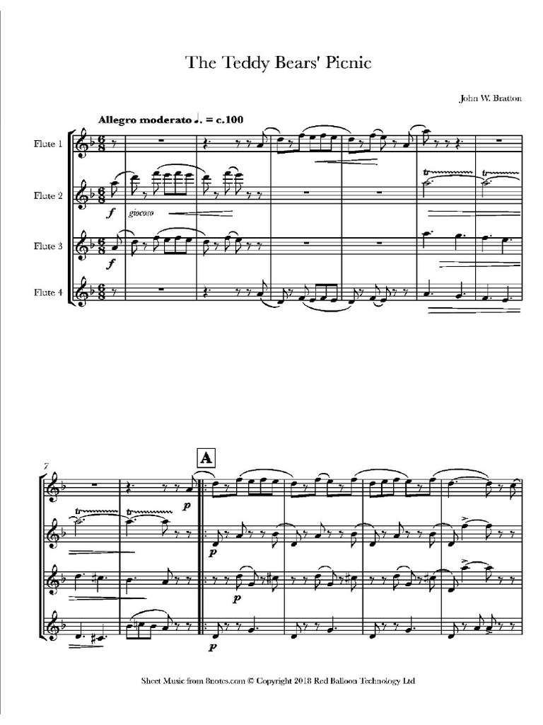 Score For 4 Flute | PDF