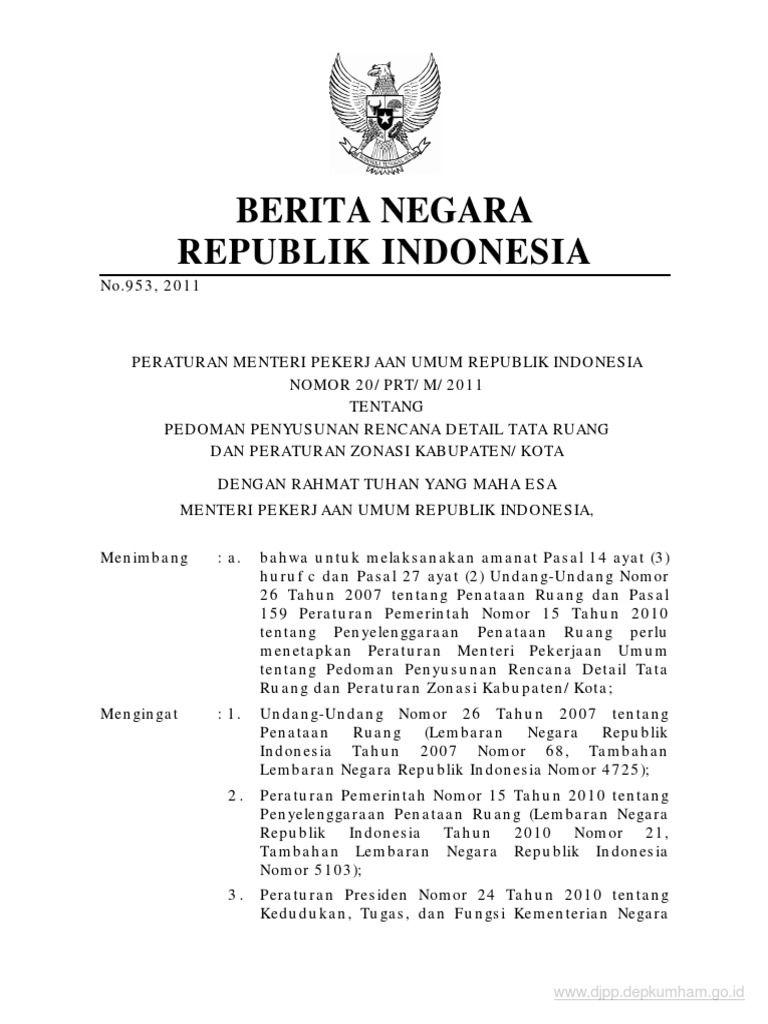 Pedoman RDTR dan Zonasi Kabupaten/Kota | PDF