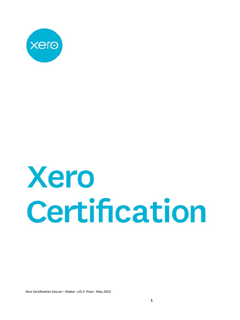 Xero Certification Course Global Xero Certification Notes | PDF | World ...