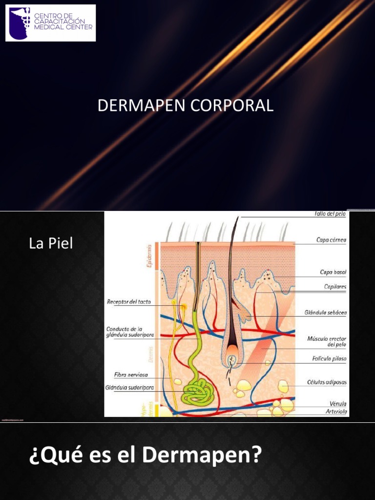 Diapositiva Dermapen Corpral Cecamed | PDF | Piel | Perdida de cabello
