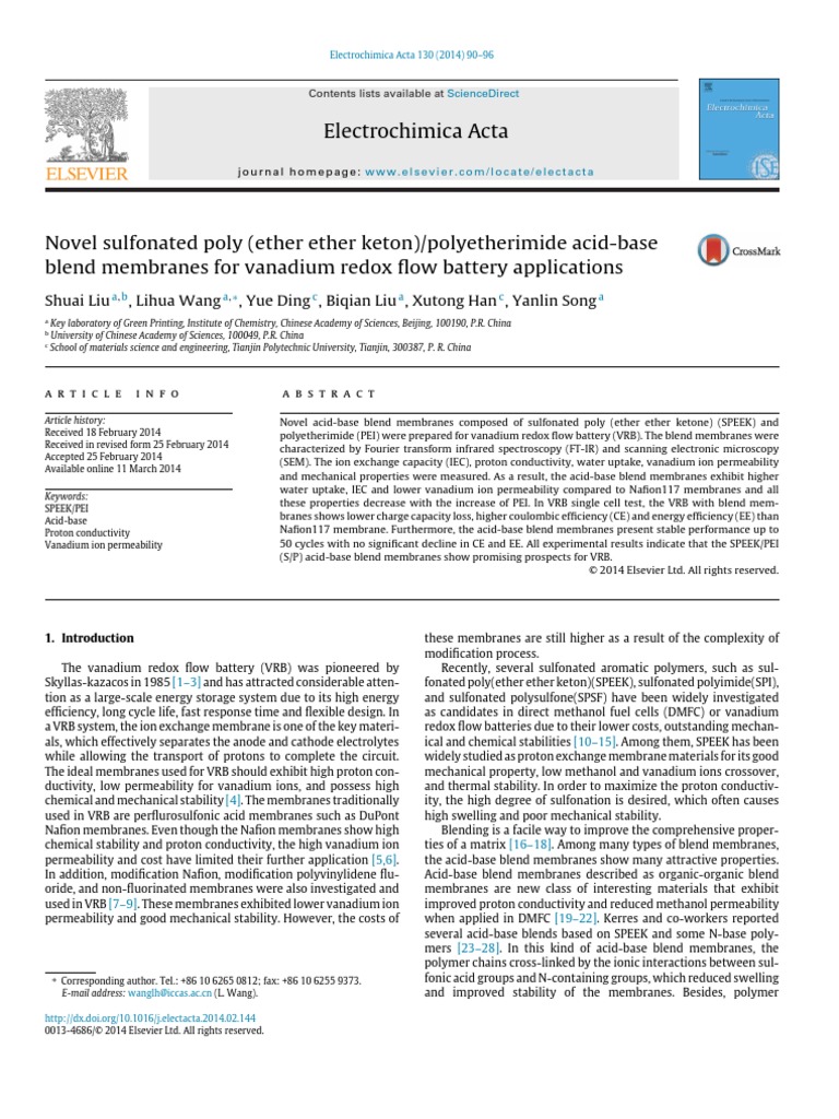 Electrochimica Acta: Shuai Liu, Lihua Wang, Yue Ding, Biqian Liu, Xutong Han, Yanlin Song | PDF ...