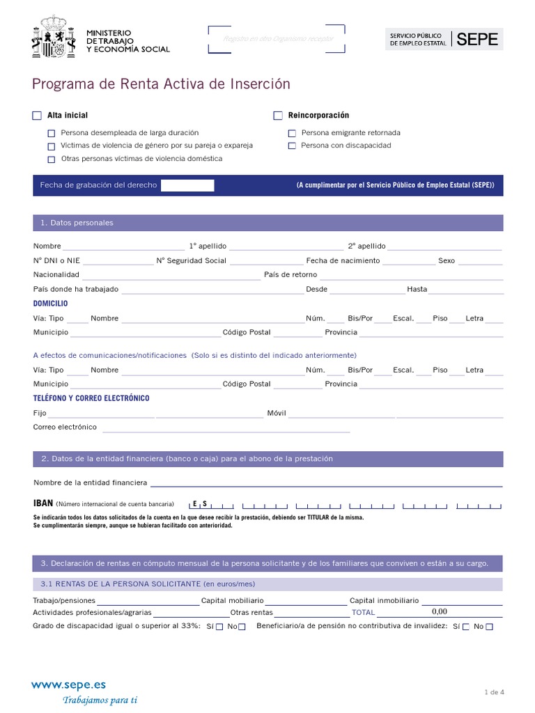 Impreso Solicitud Rai | PDF | Gobierno